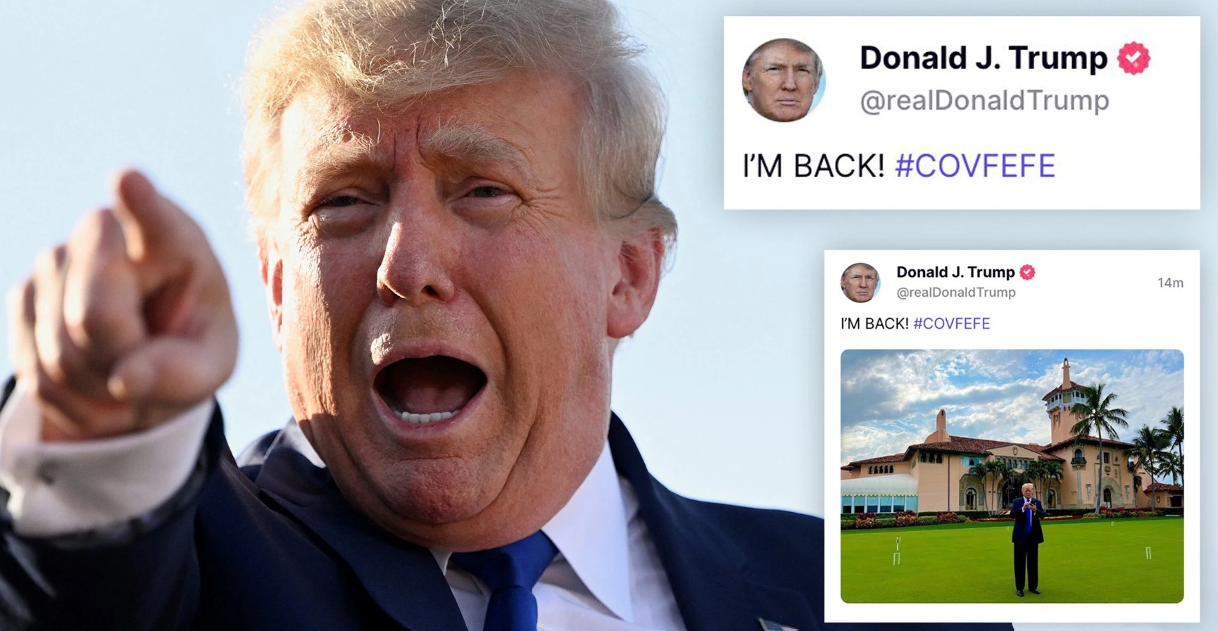 I'm Back": Donald Trump Returns to Facebook After Two-Year Ban - Before ...
