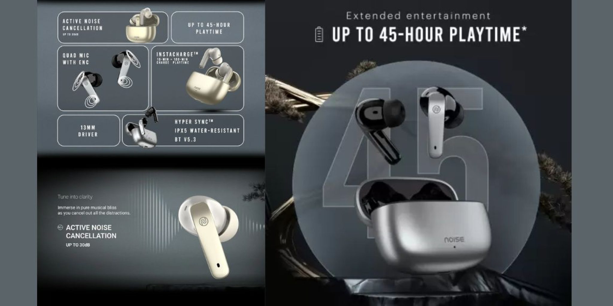 Noise Air Buds Pro SE: Affordable ANC Wireless Earbuds with Long ...