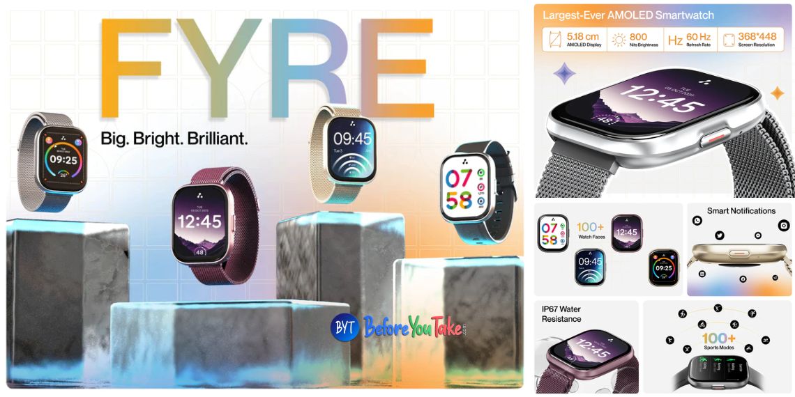 Ambrane Fyre Smartwatch Launched: Stylish Design, Advanced Features ...