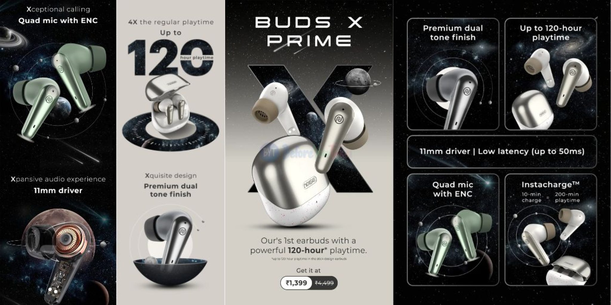 Noise Buds X Prime Launched in India at Rs 1,399: Premium Features and ...