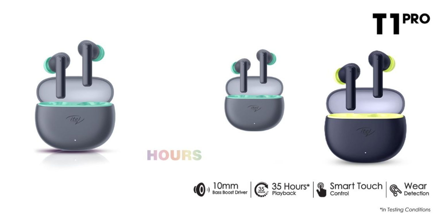 itel T1 Pro: Affordable Earbuds with 10mm Bass Boost Drivers and AI ENC ...