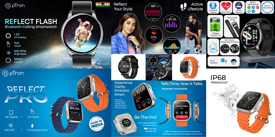 Exclusive Launch: PTron Reflect MaxPro and Reflect Flash Smartwatches ...