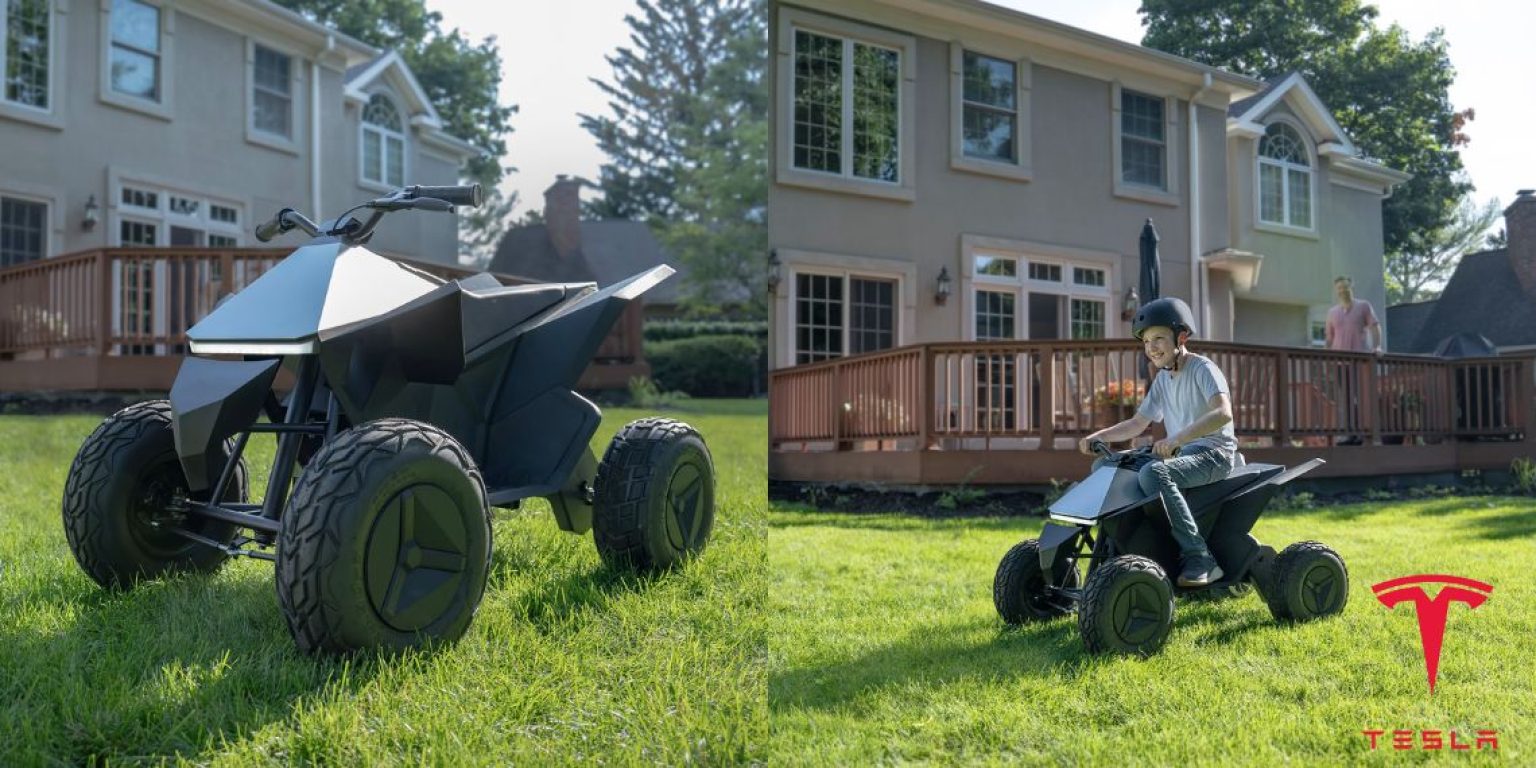 Revamped Tesla Cyberquad for Kids: Safety-Enhanced Mini ATV Now ...