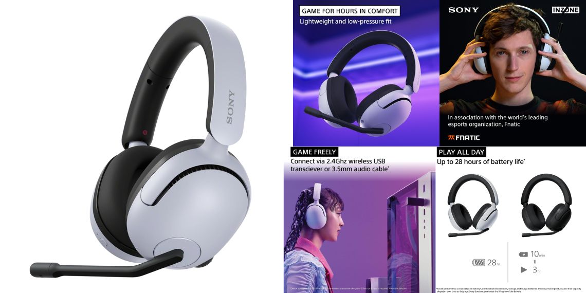 Sony INZONE H5 Wireless Gaming Headset Debuts in India with AI Mic ...