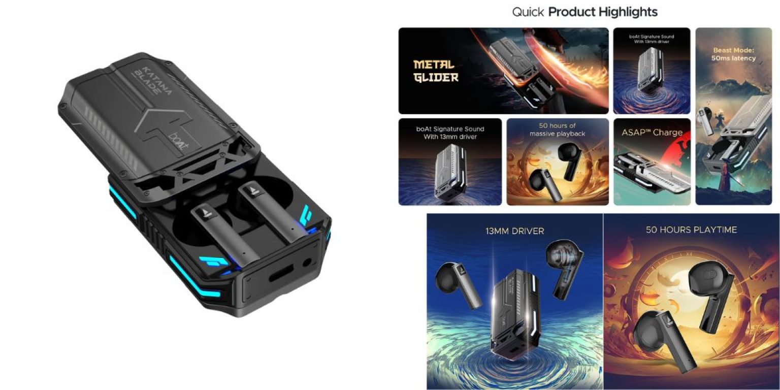 boAt Unveils Immortal Katana Blade Gaming Earbuds: Stylish Design ...