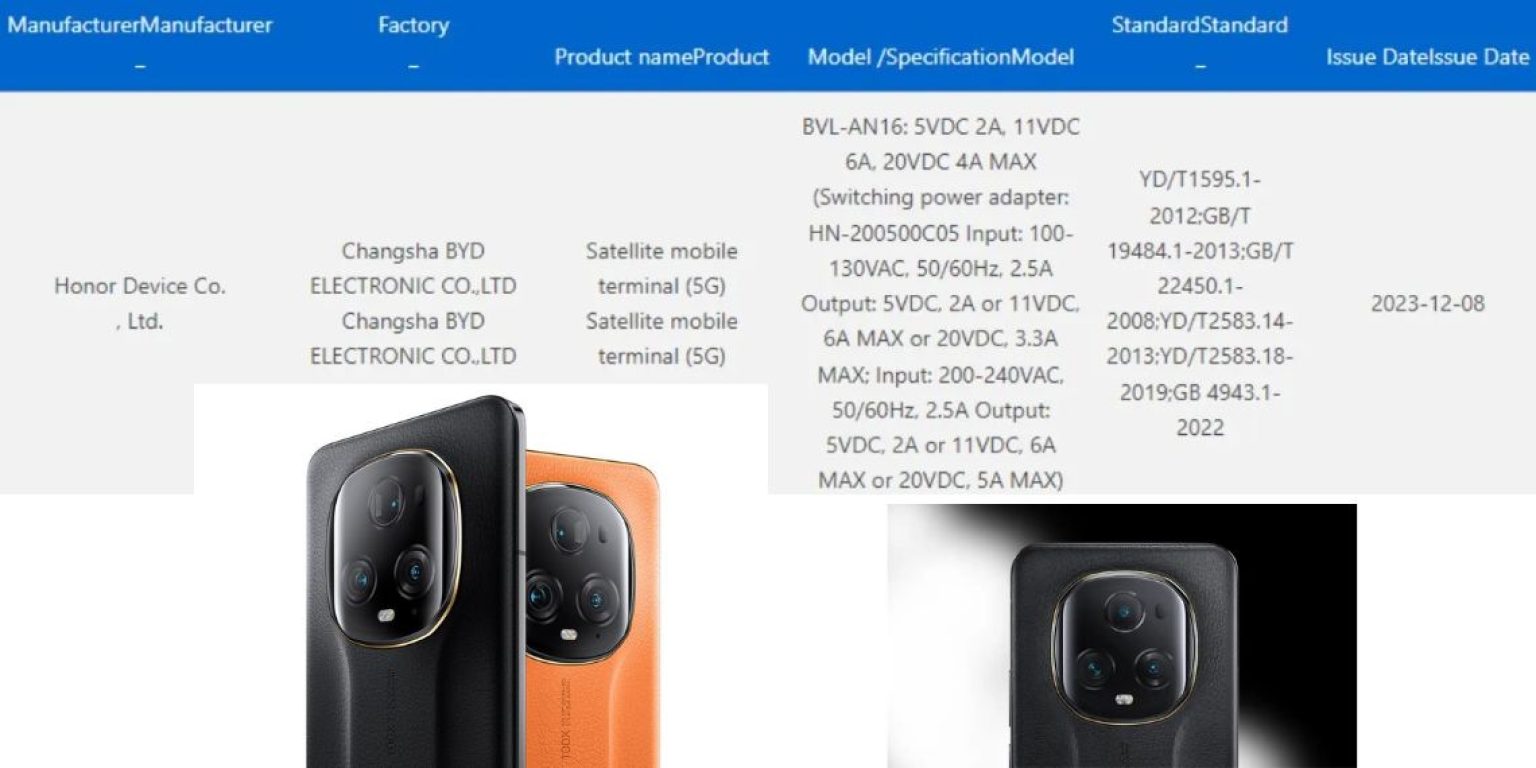 Honor Magic 6 Pro Secures 3C Certification with 100W Fast Charging and ...