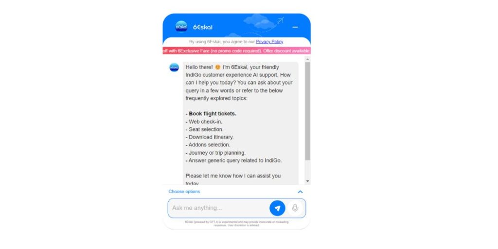 IndiGo Launches 6Eskai AI Chatbot: Redefining Customer Support and Flight Bookings with GPT-4 ...