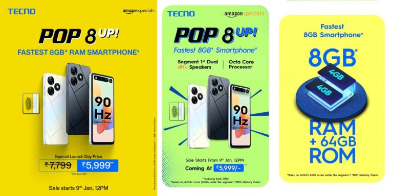 Tecno Pop 8 Launched in India: Specs, Pricing, and More Revealed for ...