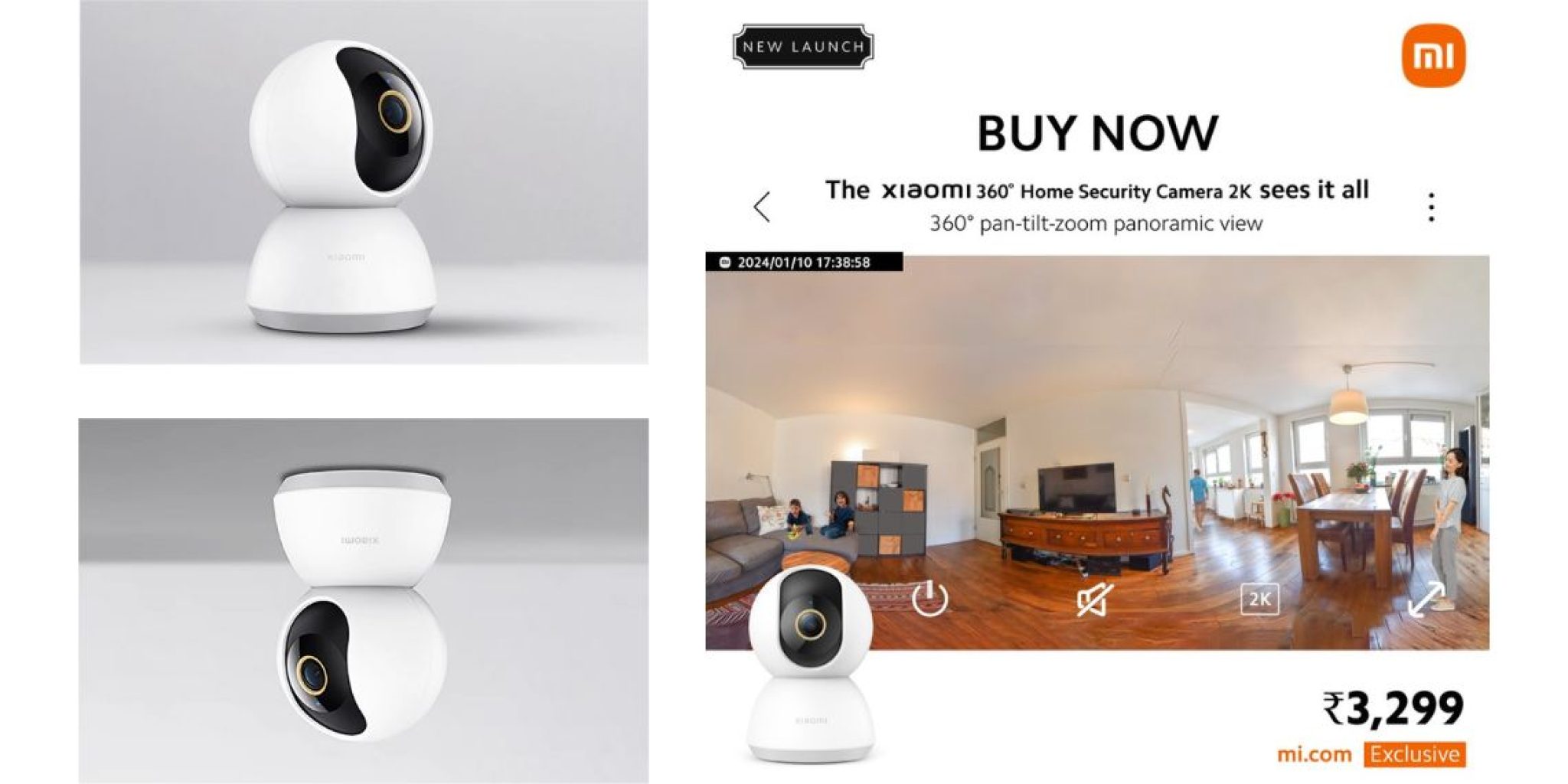 Xiaomi 360 Home Security Camera 2K Launched in India: Specs, In-Depth ...