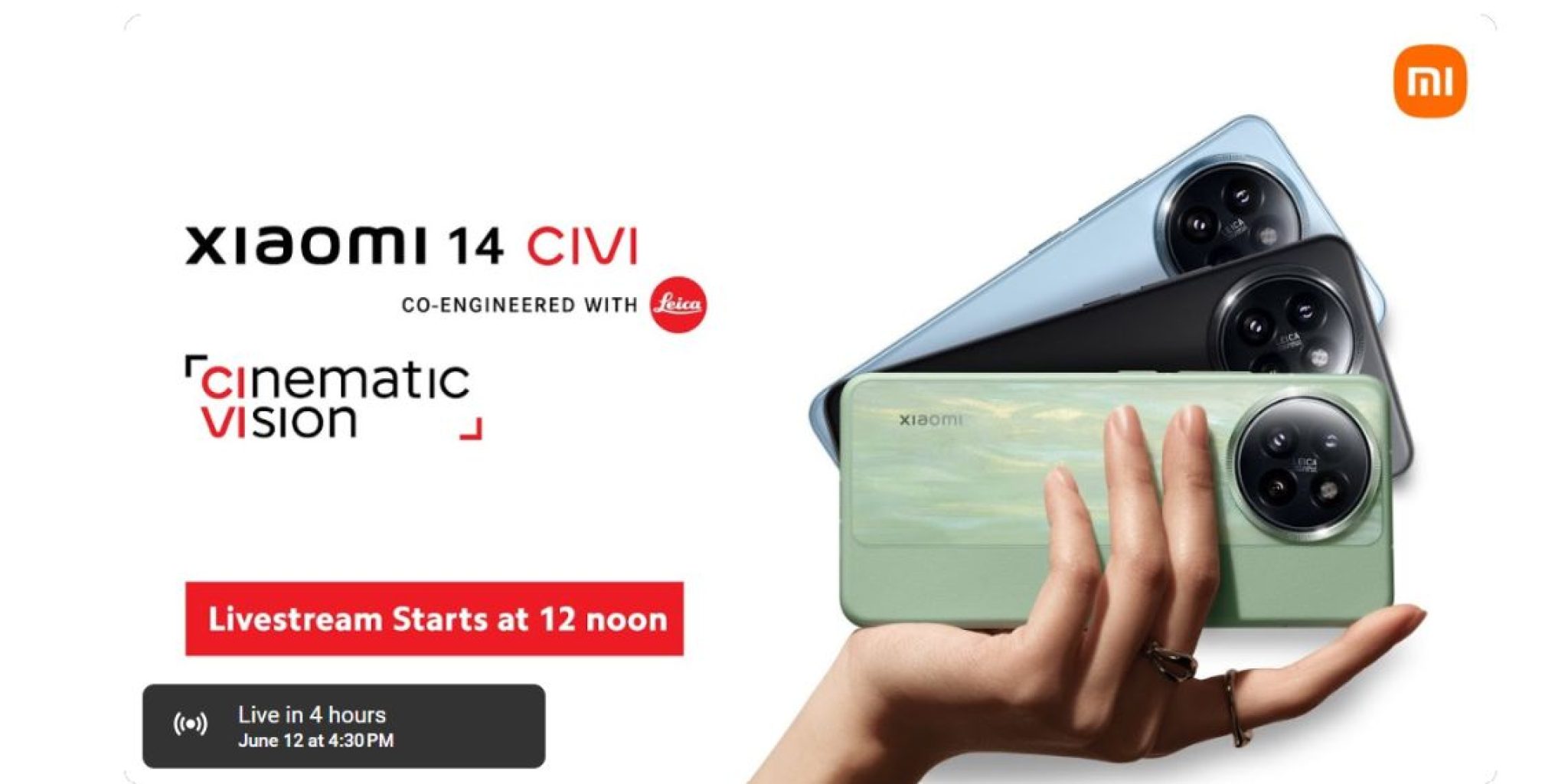 Xiaomi 14 Civi Launch in India Today at 12 PM: Live Stream, Price ...