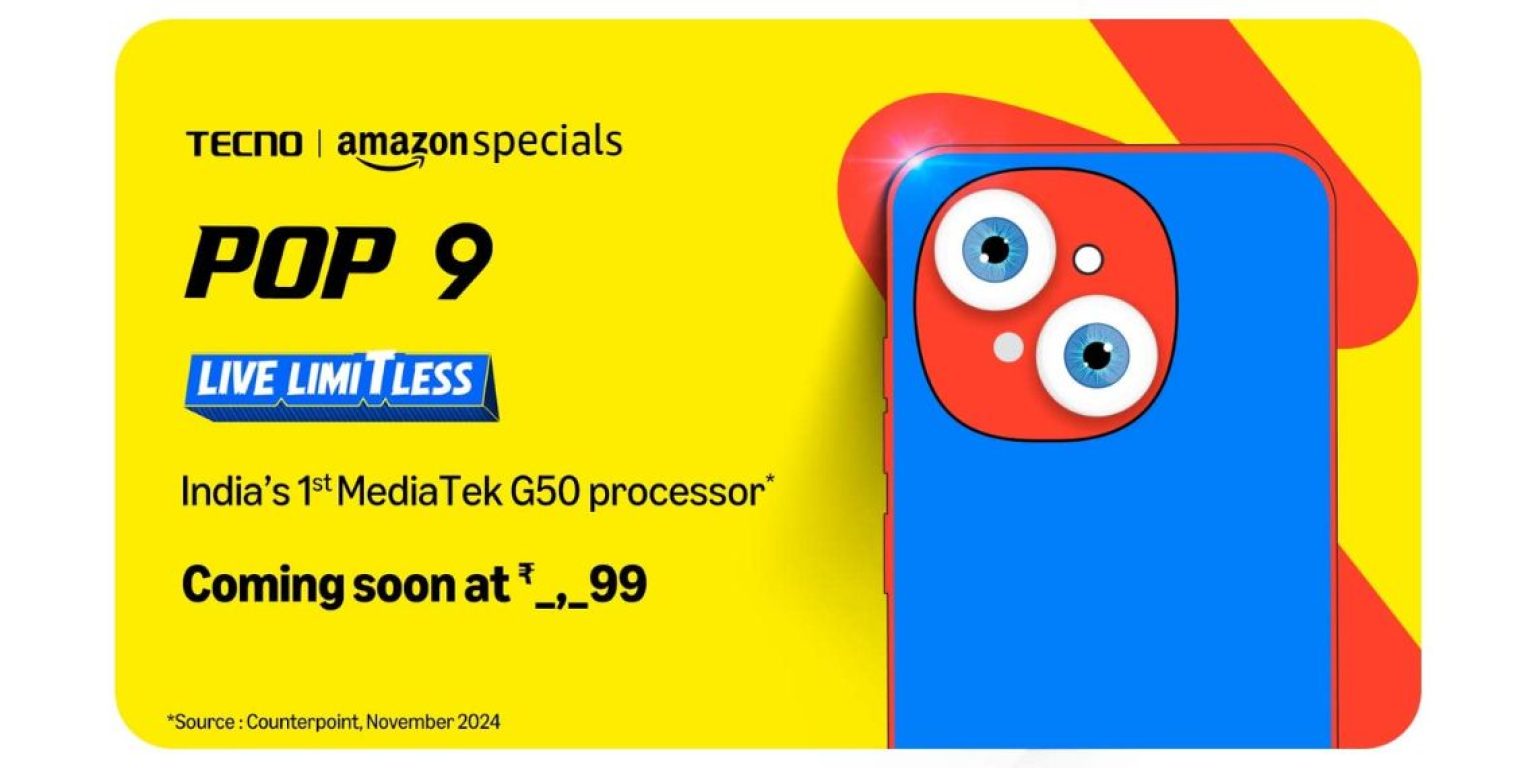 TECNO POP 9 India Launch on November 22: 6GB RAM, MediaTek Helio G50 ...