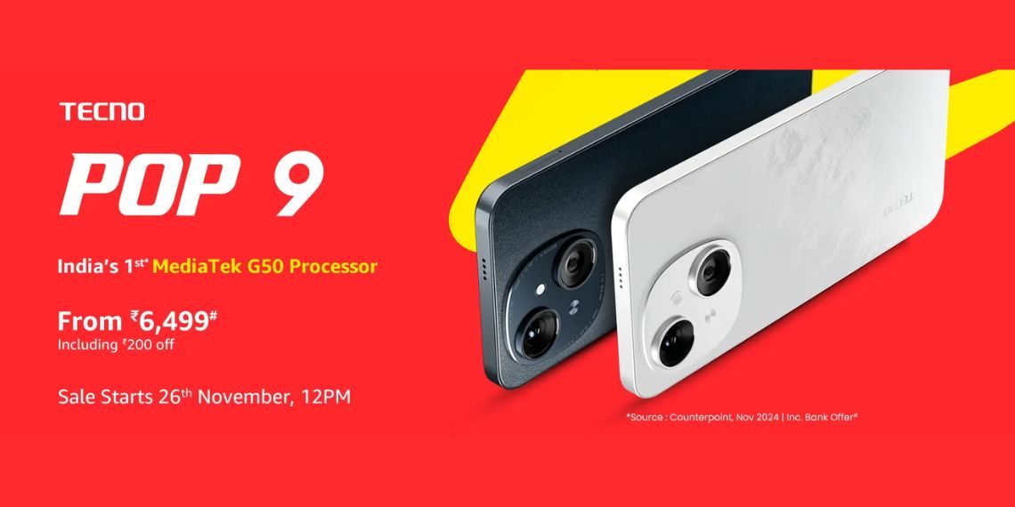 Tecno POP 9 4G Launched in India: 6.67-Inch Display, 5000mAh Battery ...