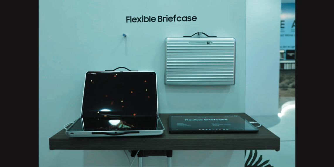 Samsung Showcases "Flexible Briefcase" Foldable Laptop with 18.1-Inch ...
