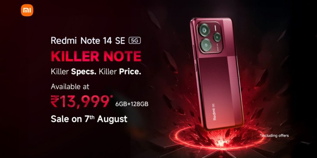 Redmi Note 14 SE 5G Launched in India at ₹14,999: New Crimson Art Color ...