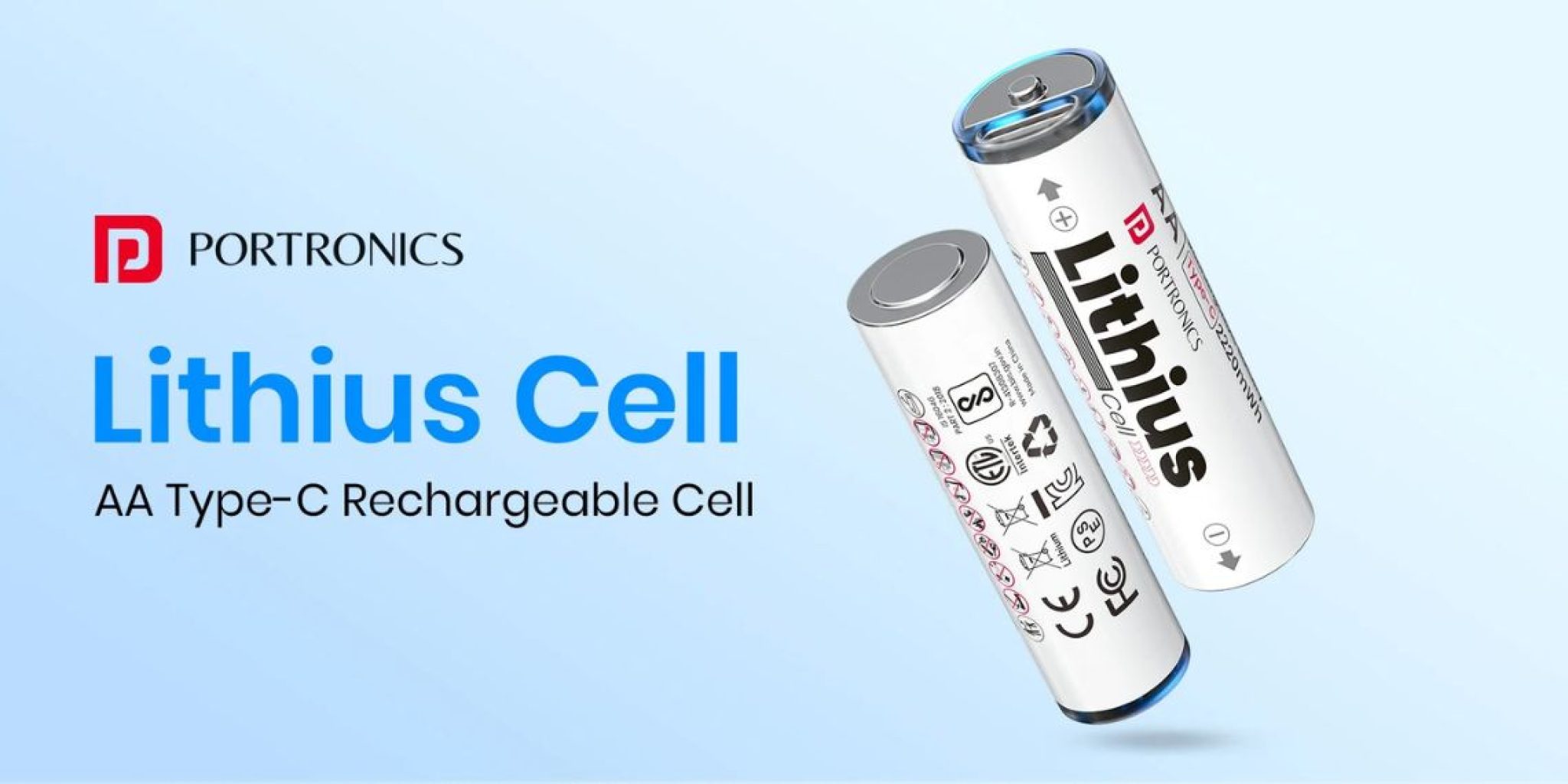 Portronics Launches Lithius Cell USB-C Rechargeable AA & AAA Batteries ...